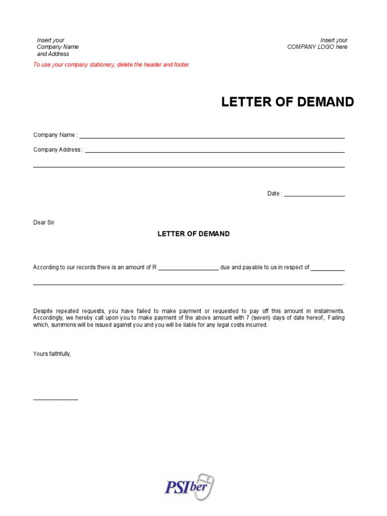 Letter of Demand | PDF