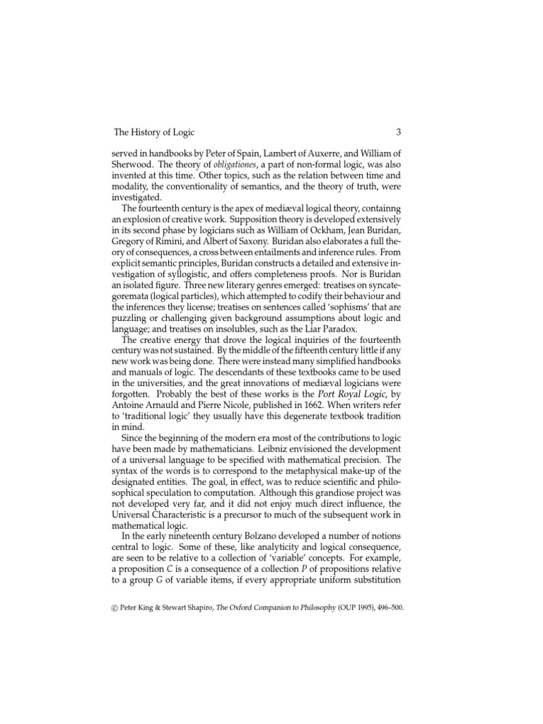History Of Logic 3 PDF Logic Philosophical Movements
