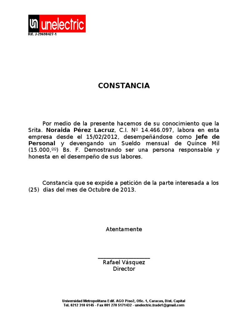 Constancia | PDF