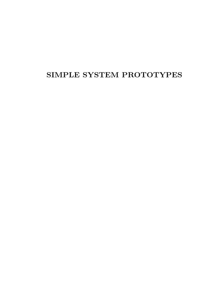 System Prototypes | PDF | Mathematical Analysis | Physics