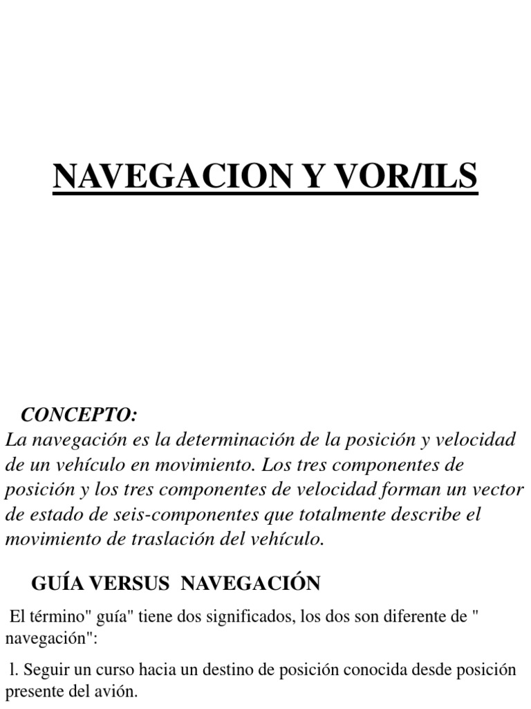 Navegación VOR/ILS: Conceptos Clave | PDF | Telecomunicaciones ...