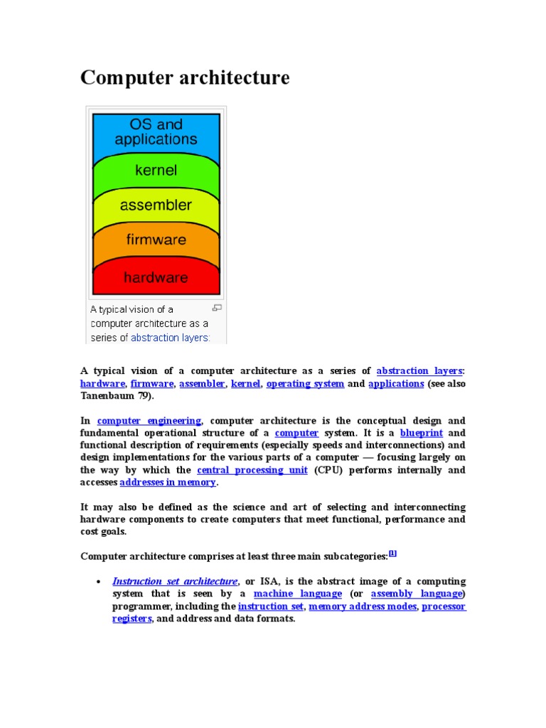Computer Architecture | PDF | Computer Architecture | Central Processing Unit