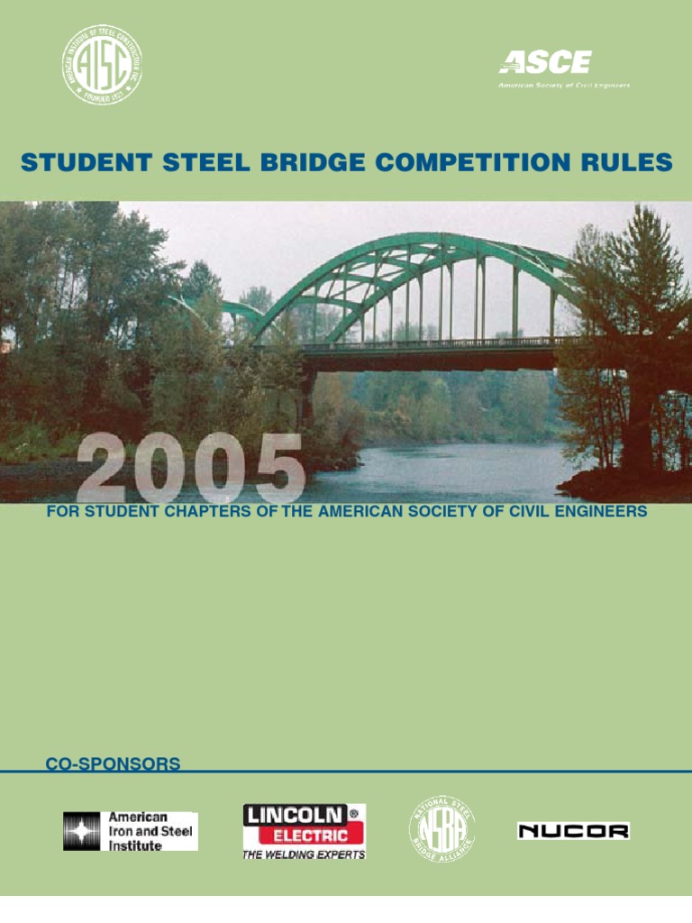 Student Steel Bridge Competition Rules: Co-Sponsors | PDF | Screw | Nut ...