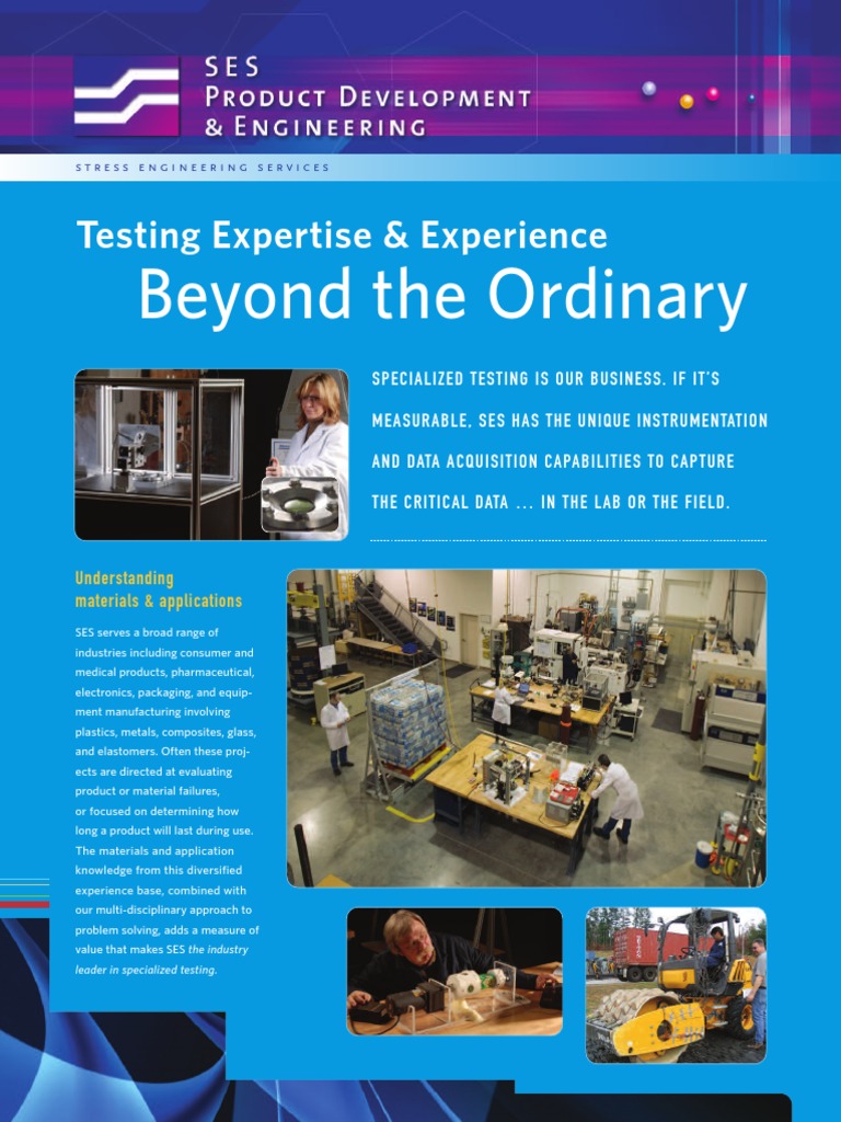 SES - Testing and Expertise Beyond The Ordinary | PDF | Instrumentation ...