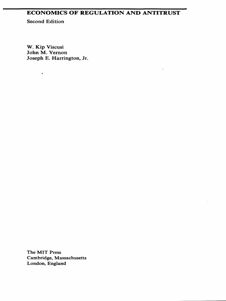 Economics of Regulation and Antitrust | PDF | Competition Law ...