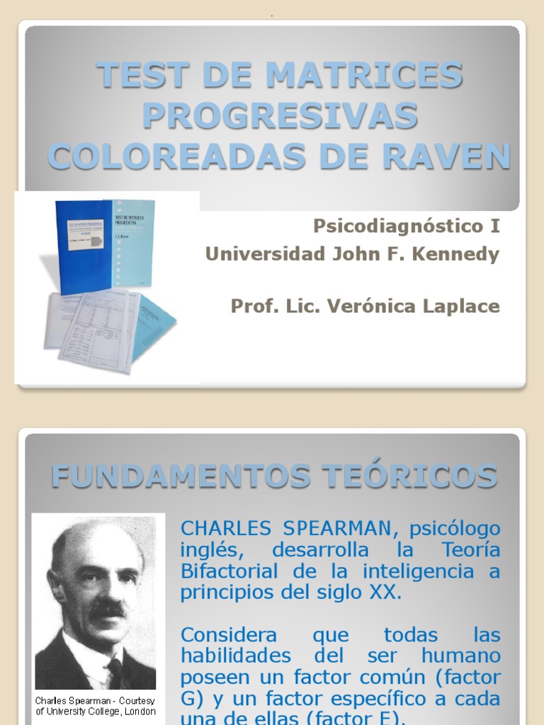 Test de Raven. Coloreado - Verónica Laplace | PDF