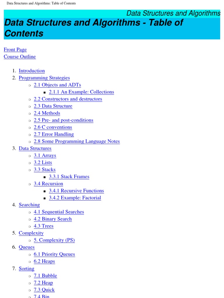 Data Structures And Algorithms Pdf Object Oriented Programming
