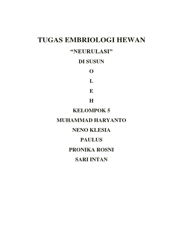 Gambar Proses Neurulasi Embrio | PDF | Sains & Matematika