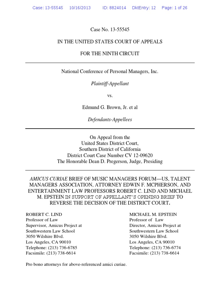 Amicus Project at Southwestern Amicus Curiae Brief | PDF | Amicus ...