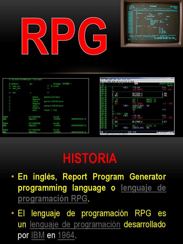 Presentación 1 | PDF | Ibm Rpg | HTML