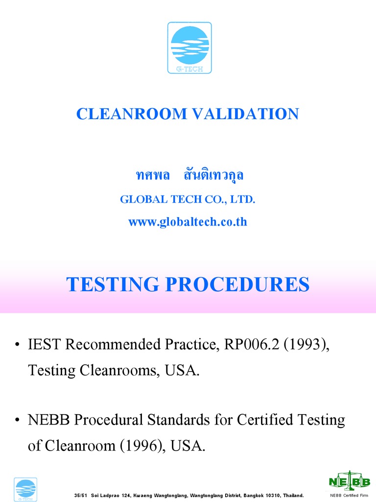 6.Cleanroom Validation คุณ ทศพล | PDF
