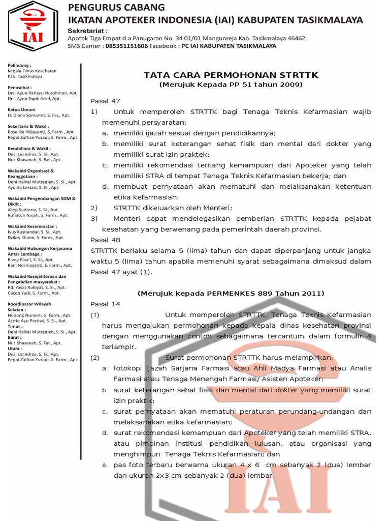 Tata Cara Permohonan STRTTK Dan SIKTTK | PDF | Pengelolaan Keuangan ...