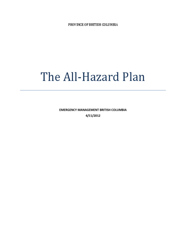 All-Hazard Plan PDF | PDF | Emergency Management | Earthquakes