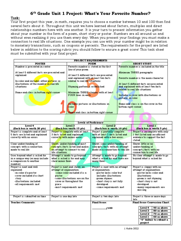 Prime Time Fav Number Task Sheet | PDF