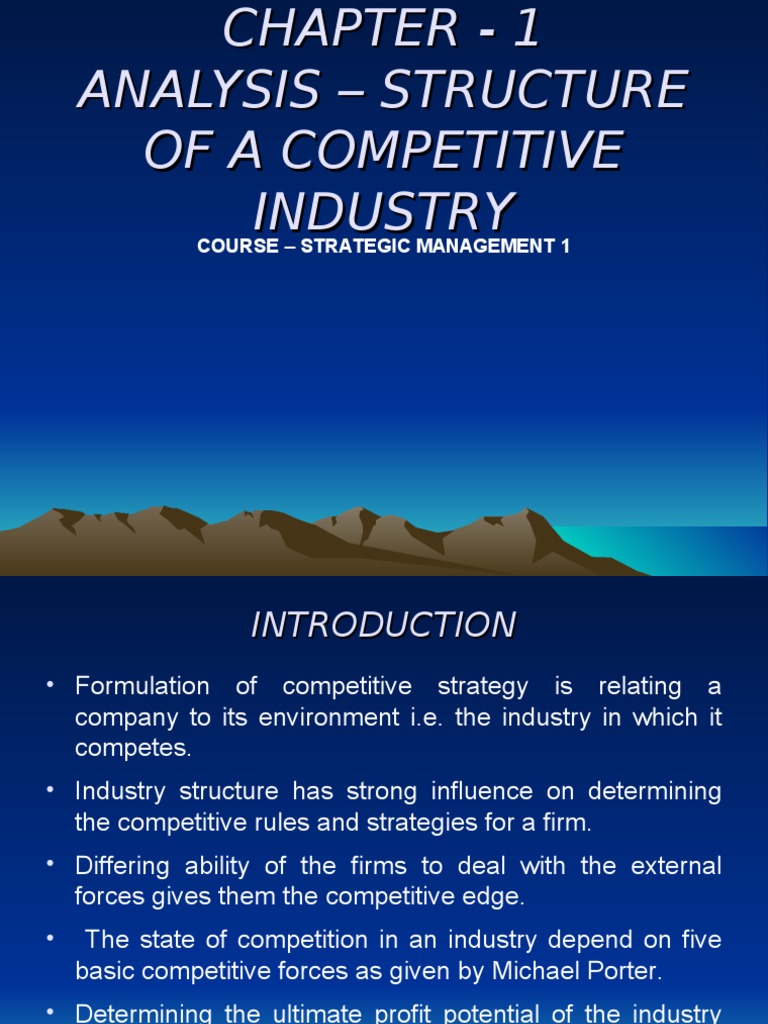 Competitive Industry Structure Analysis | PDF | Competition | Strategic ...