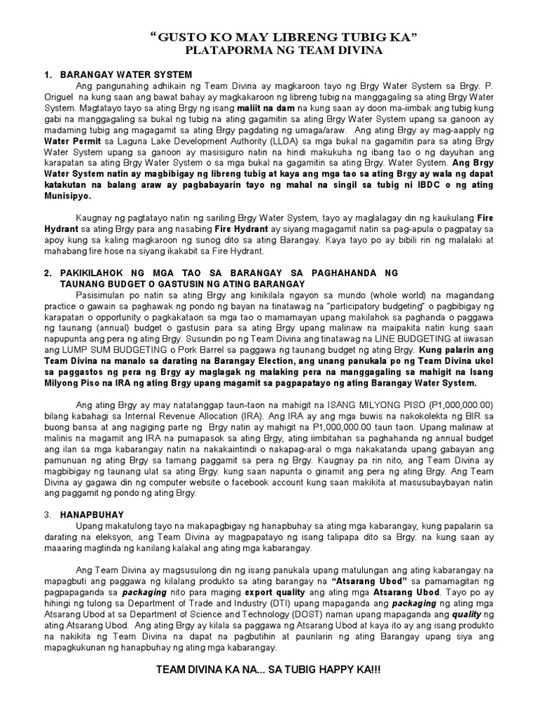 Plataporma NG Team Divina | PDF