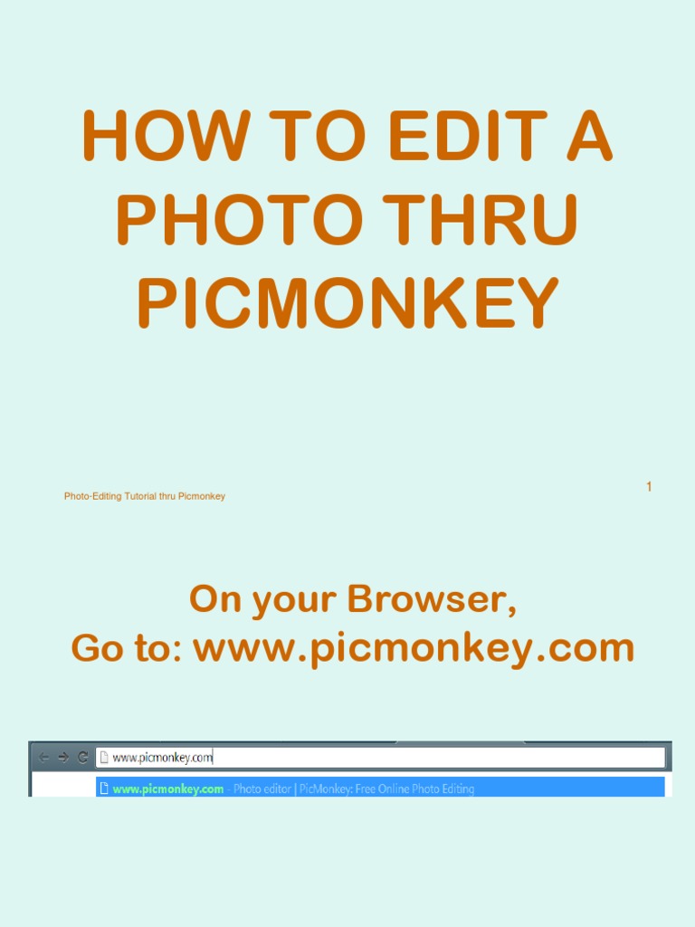 Picmonkey Tutorial Final | Download Free PDF | Exposure (Photography ...