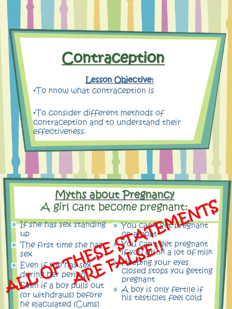 Contraception Methods | PDF | Birth Control | Sexual Intercourse