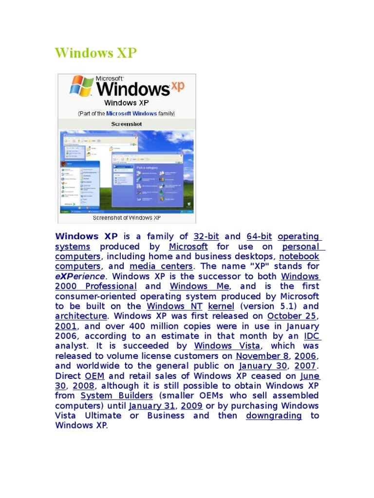 Windows XP | PDF
