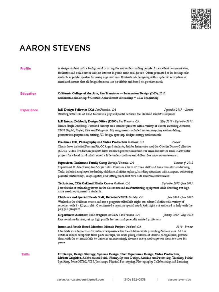 Resume | PDF | Child Care | Relationships