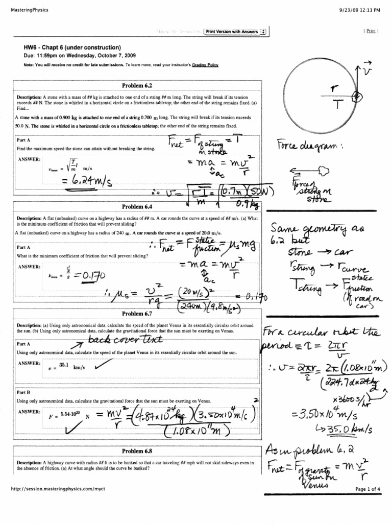 HW6 Mastering Physics Solution | PDF | Foreign Language Studies
