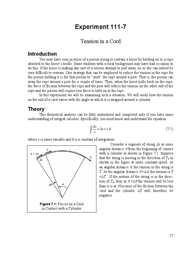 Tension in a Cord | Tension (Physics) | Force