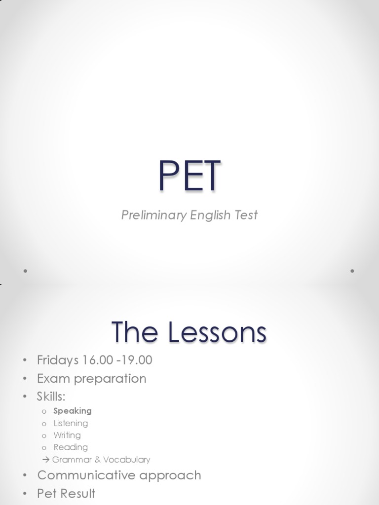 Preliminary English Test | PDF
