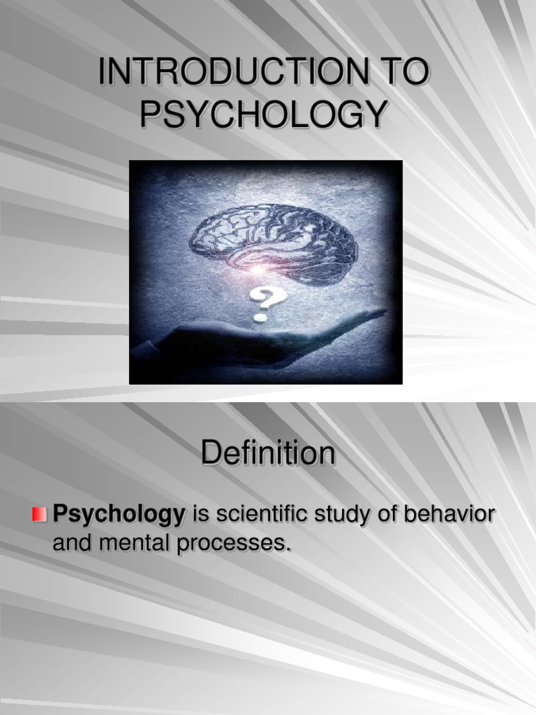 Introduction To Psychology | PDF | Experiment | Psychology