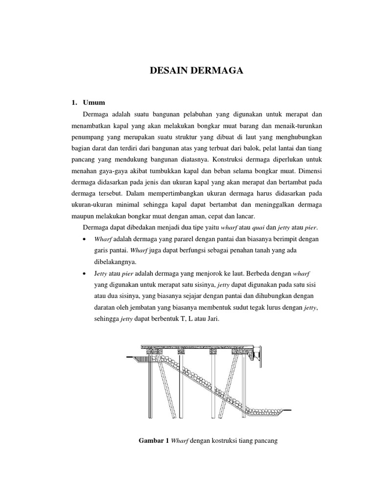 Desain dan Tipe Dermaga Pelabuhan | PDF