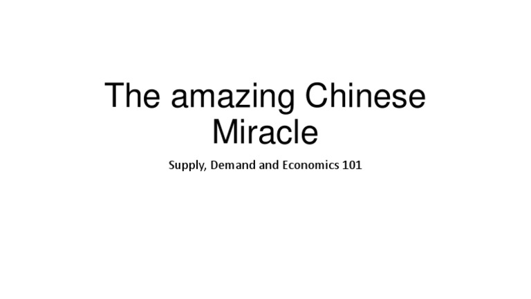 The Amazing Chinese Miracle | PDF