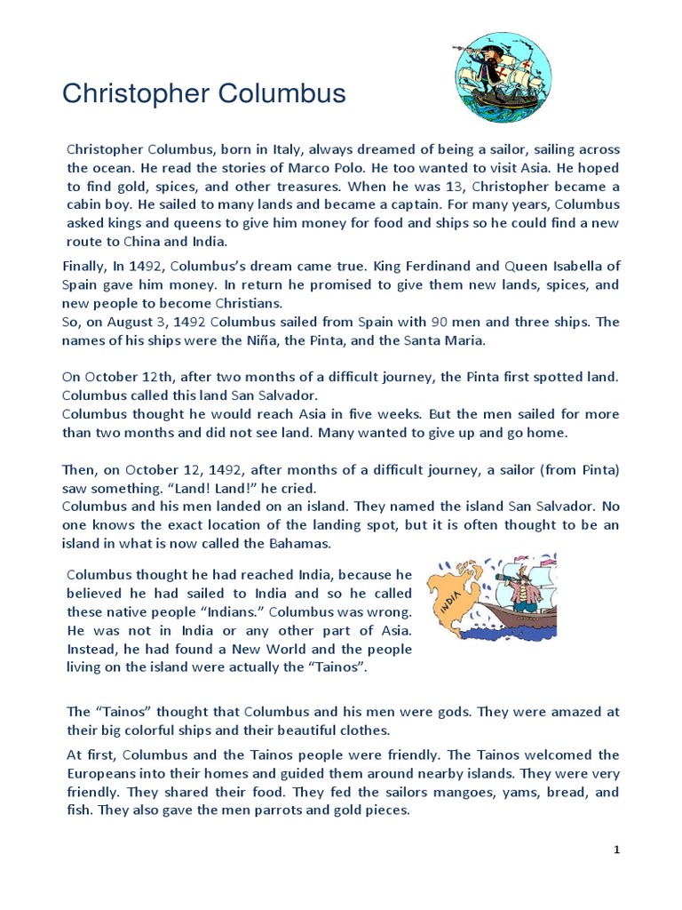 1st Lesson Plan - Christopher Columbus | PDF | Christopher Columbus ...