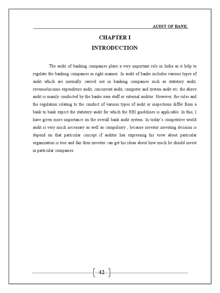 An In-Depth Analysis of Bank Auditing Systems and Procedures | PDF ...