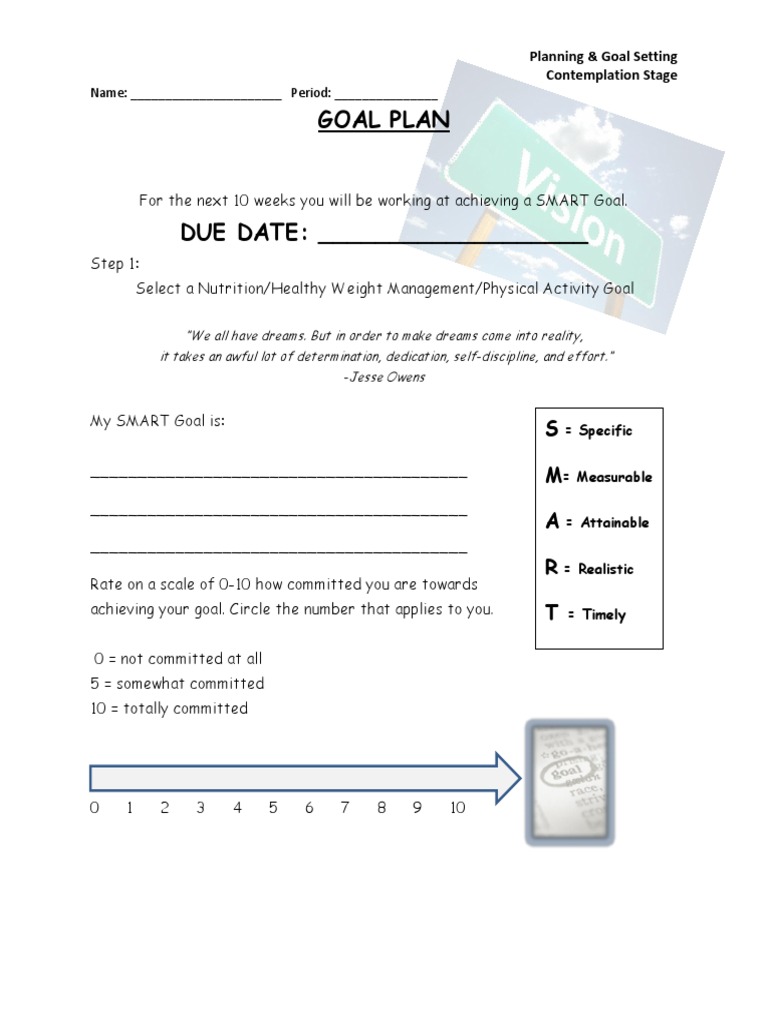 SMART Goal Planning Template | PDF