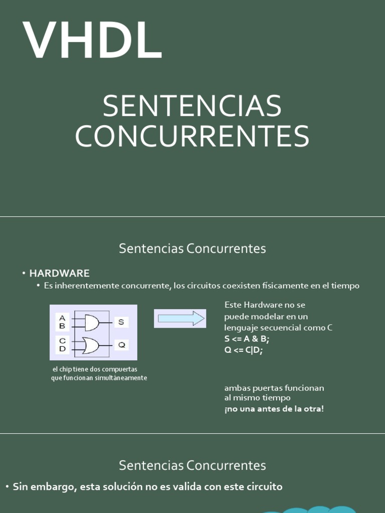 Sentencias Concurrentes | PDF | Vhdl | Tecnología digital