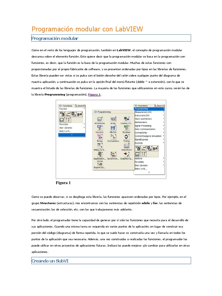 Programación Modular Con Labview Pdf Programación De Computadoras Lenguaje De Programación 