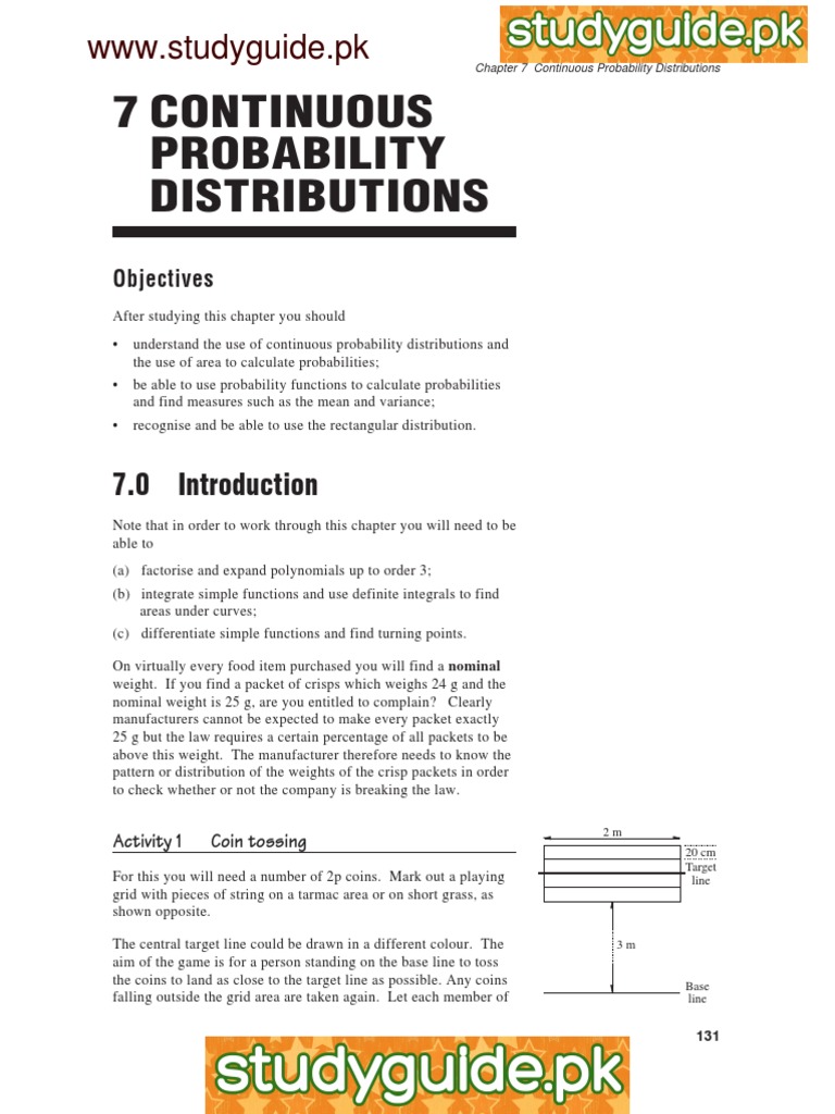 Continuous Probability Distributions Guide | PDF | Probability Density ...