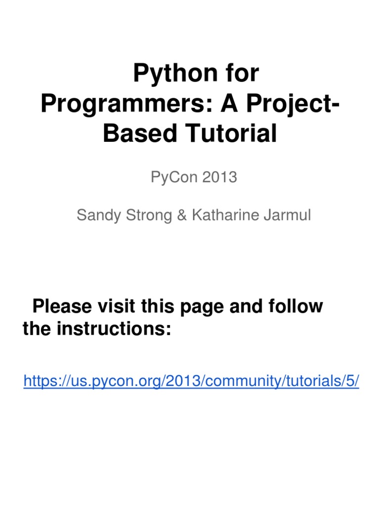 Python For Programmers - A Project-Based Tutorial | PDF | Model–View ...