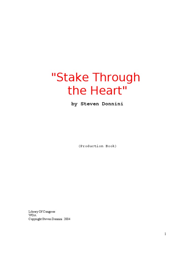 Stake Through The Heart by Steven Donnini | PDF | Scotch Whisky | Bar