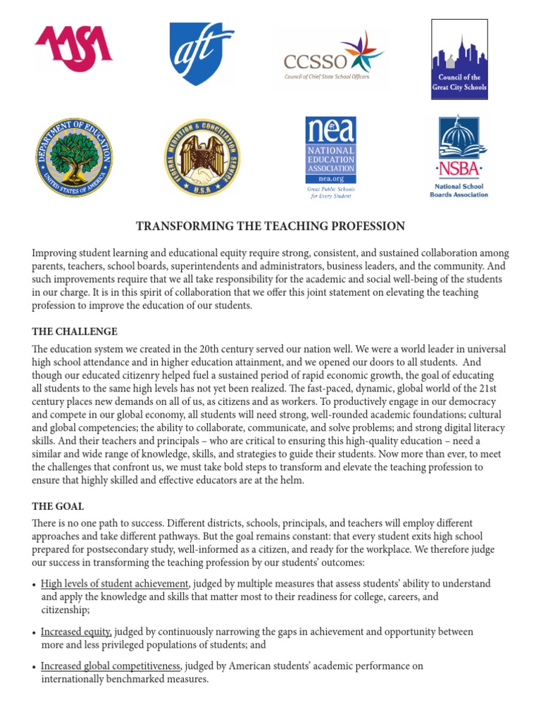 Vision Statement | PDF | Profession | Teachers