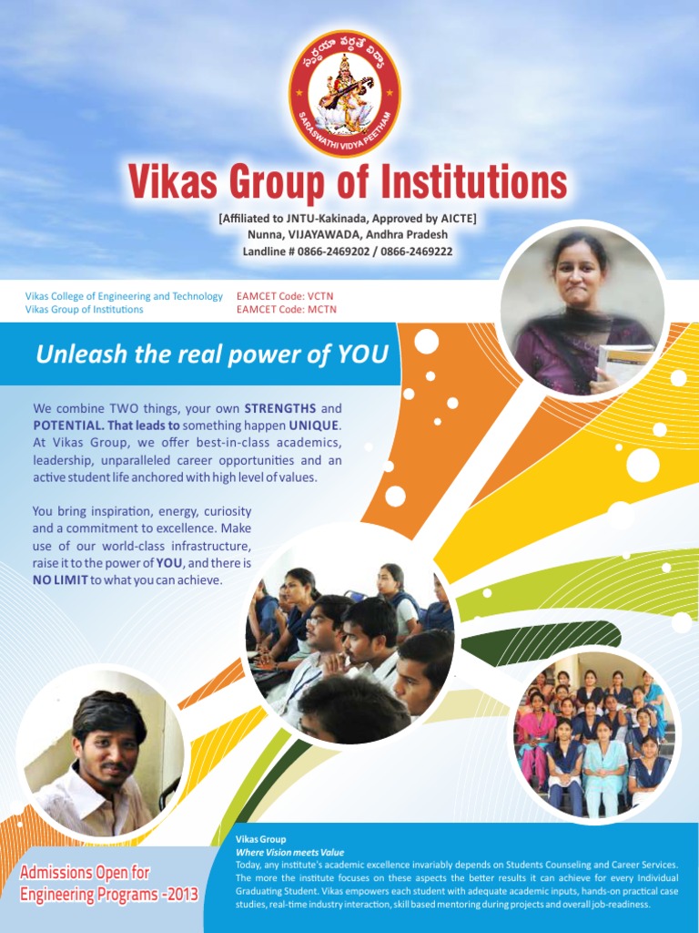 Vikas Group of Institutions: Unleash The Real Power of YOU | PDF ...