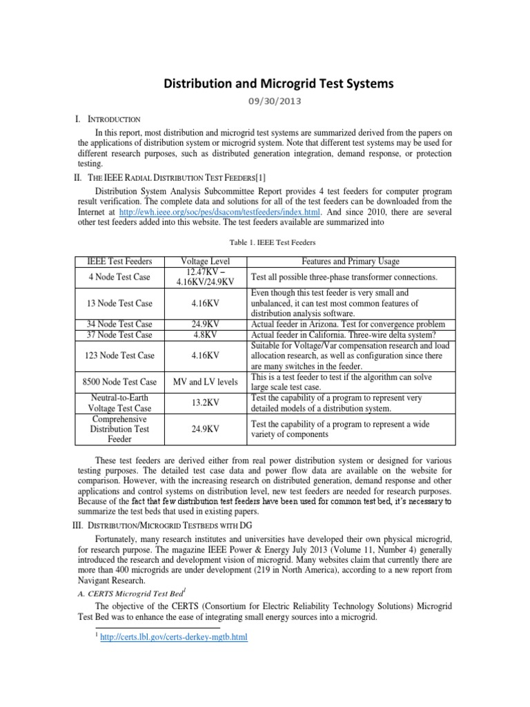 MicroGrid Test System | PDF | Distributed Generation | Electric Power ...