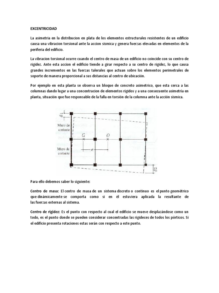 Excentricidad y Torsion | PDF | Física | Mecanica clasica