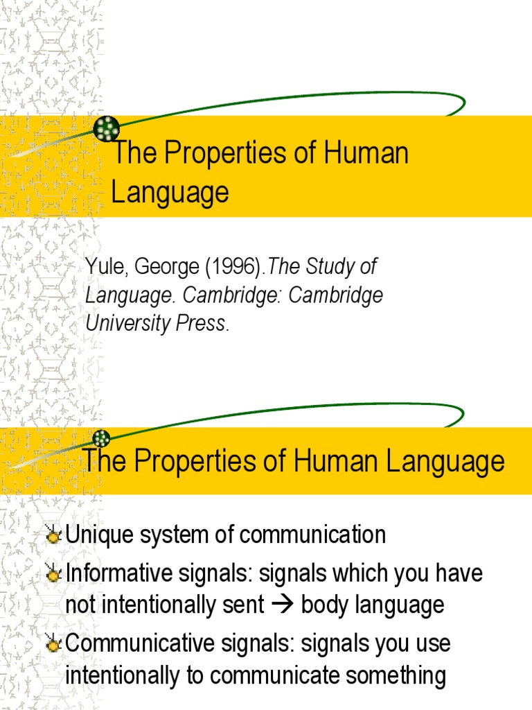 The Seven Key Properties of Human Language: Displacement, Arbitrariness ...