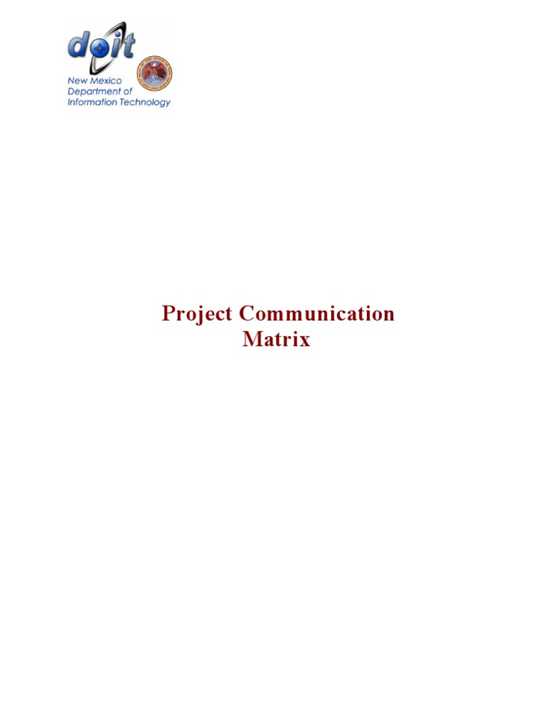 Project Communication Matrix | PDF | Ibm Notes | Communication