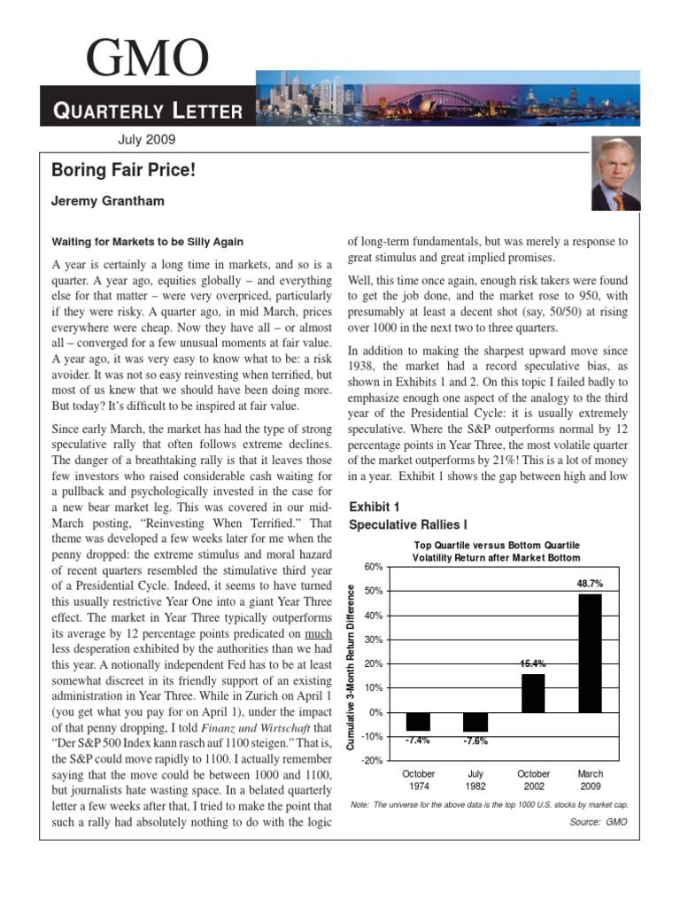 Grantham of GMO's Q2 Letter | PDF | Stocks | Petroleum