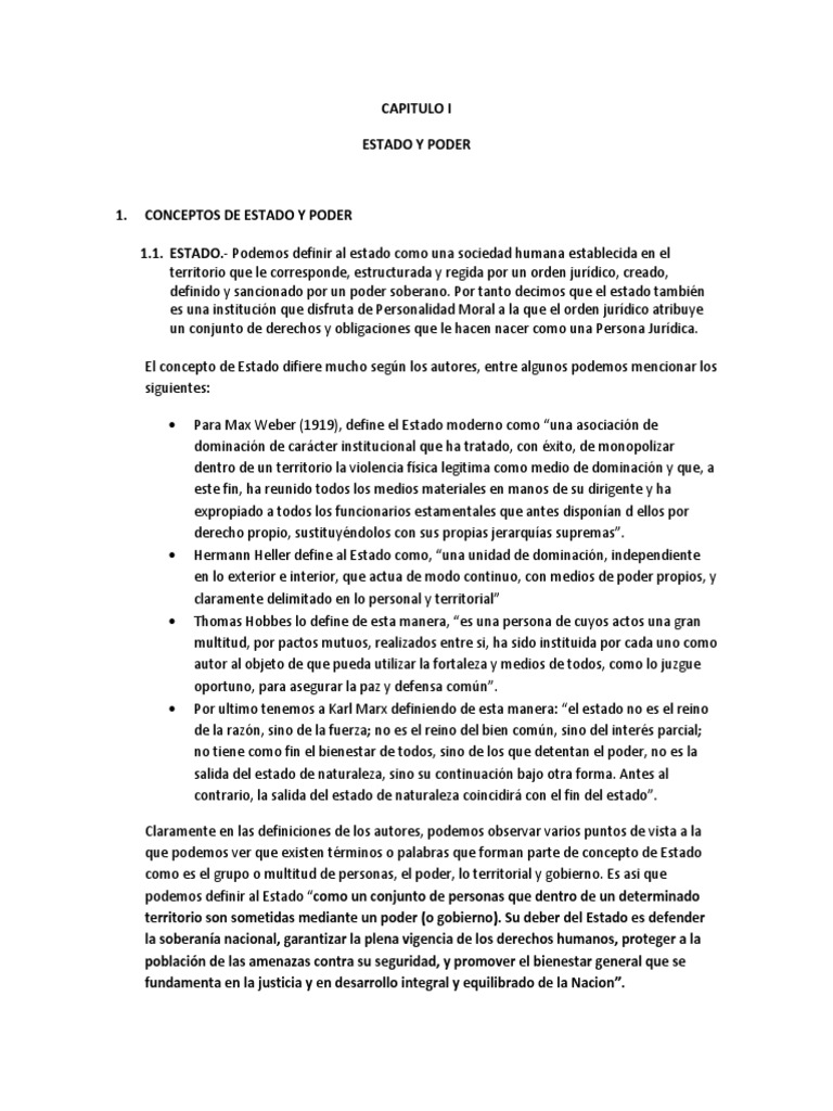 Estado y Poder: Conceptos Fundamentales | PDF | Separación de poderes ...