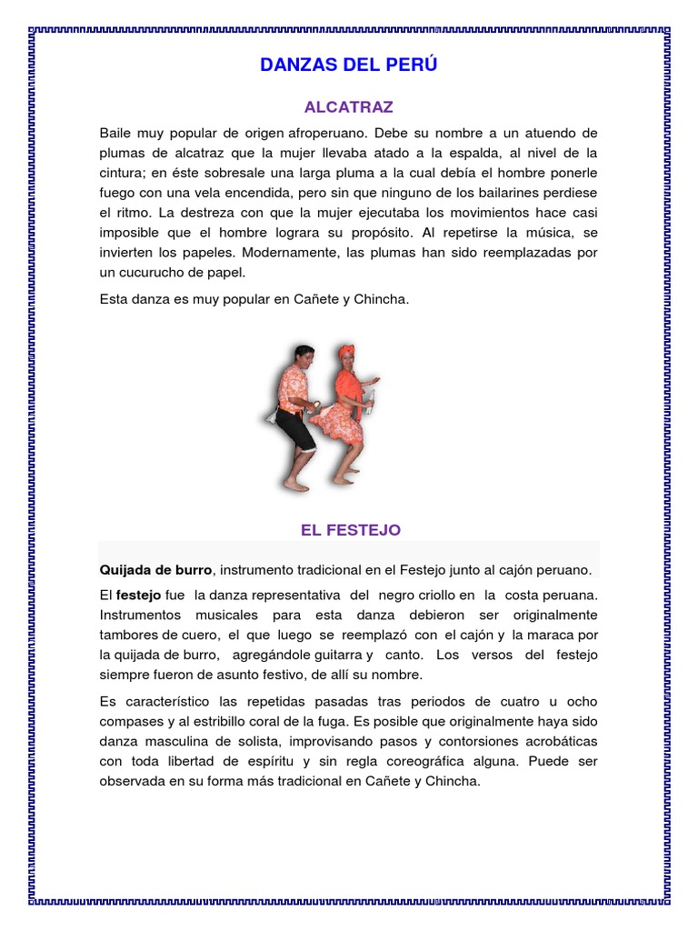 Danza Alcatraz: Tradición Peruana | PDF | Pingüino | Alimentos