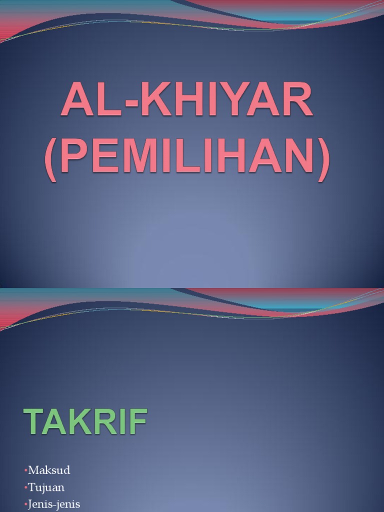 Khiyar (Options) | PDF