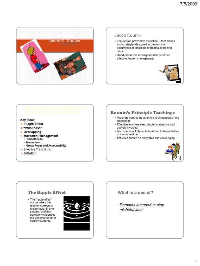 Lect 07, Kounin Model | Classroom Management | Classroom