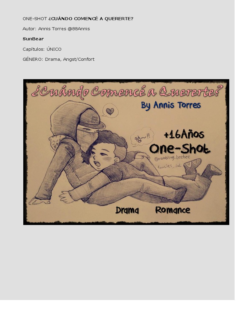 SunBear - ¿CUÁNDO COMENCÉ A QUERERTE? FFic OneShot | PDF | Ocio